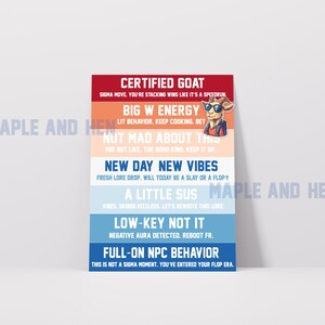 Funny Classroom Behavior Chart | Gen Alpha Good Behavior Chart for Kids ...