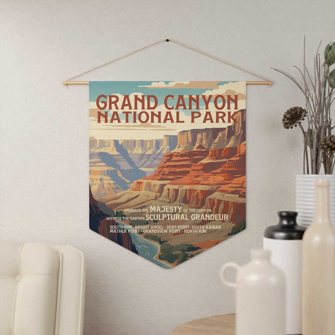 Grand Canyon National Park Pennant Arizona NP Room Decor National Parks ...