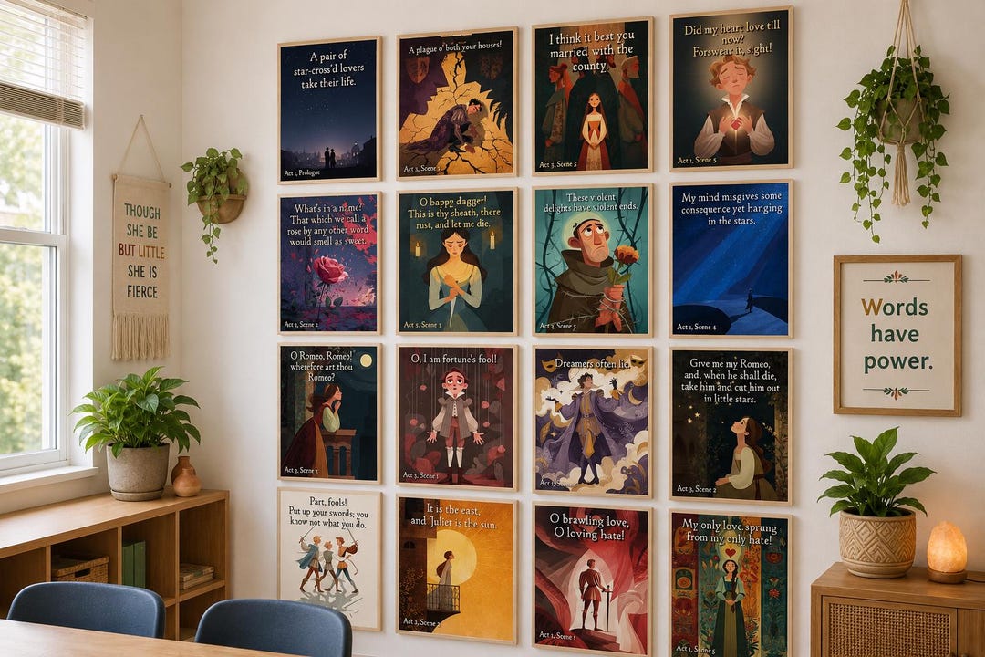 Shakespeare Romeo & Juliet Posters | English Literature Bulletin Board ...
