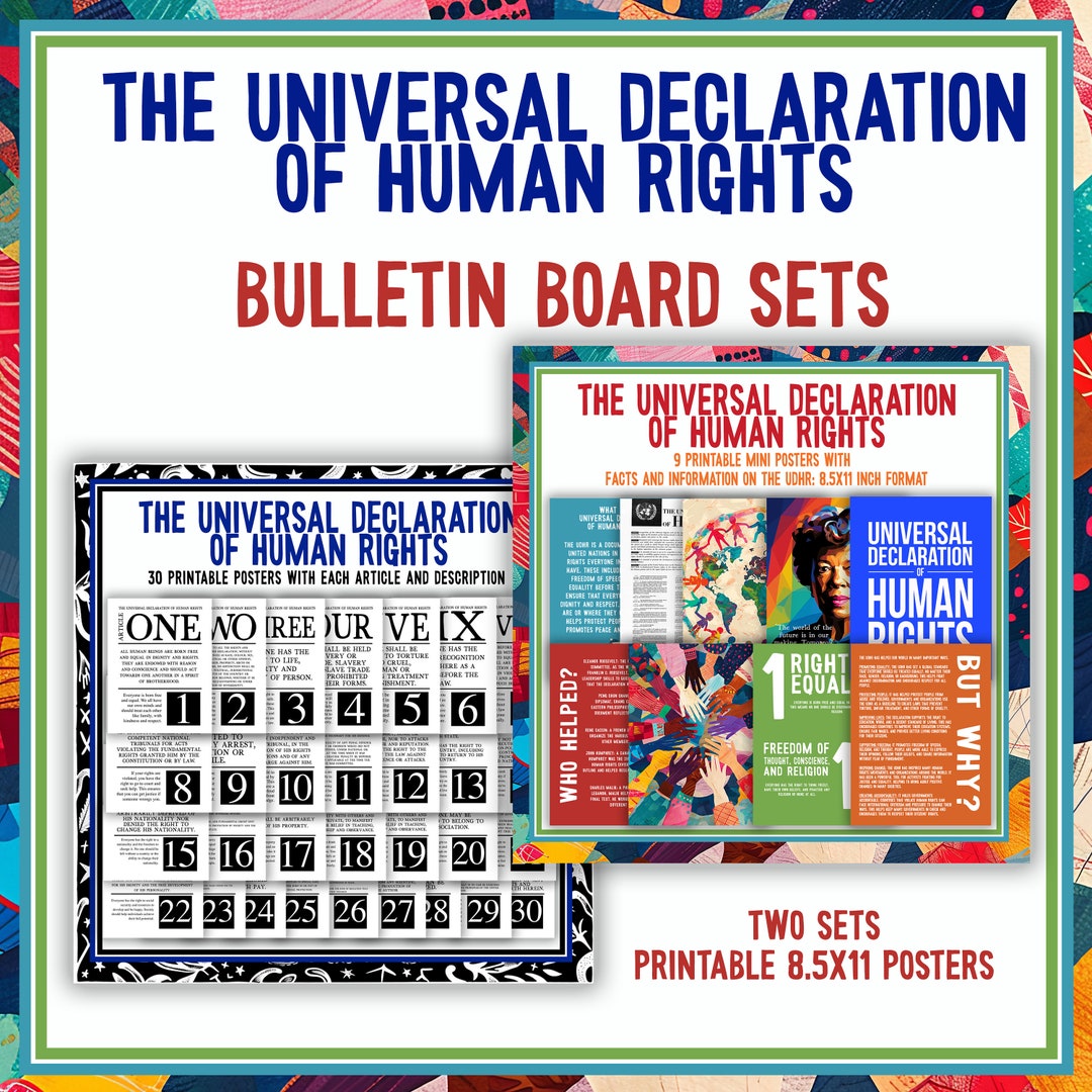 Universal Declaration of Human Rights Bulletin Board Sets | UDHR Month ...