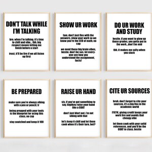 Funny Slang Classroom Posters | Drip High School Middle School Teacher ...