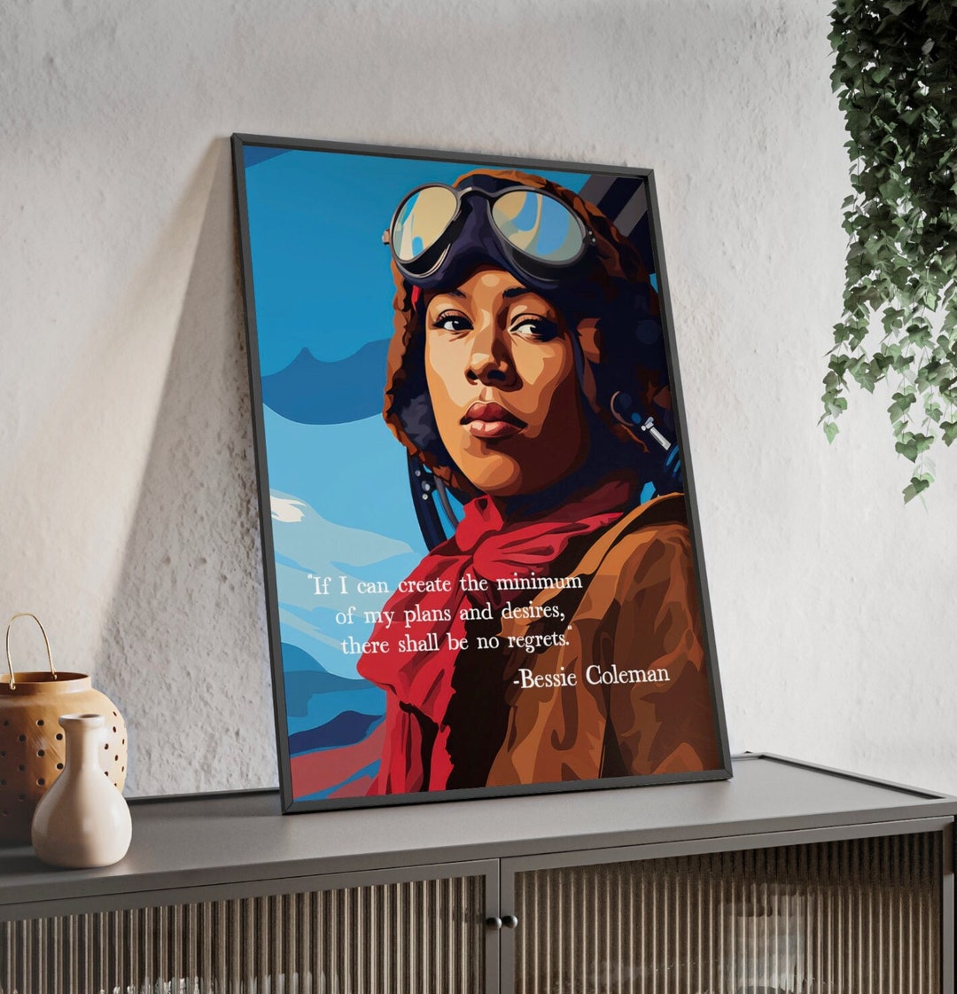 Bessie Coleman Digital Art Print | Black History Month Printable ...