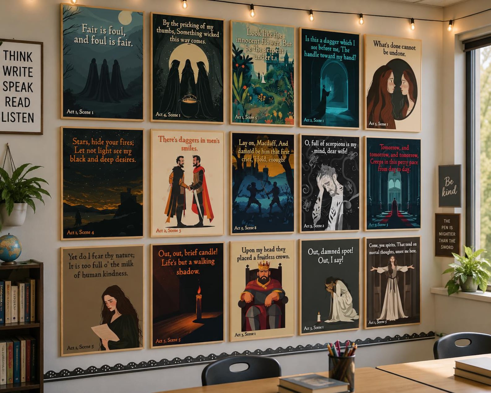 Shakespeare Macbeth Posters | English Literature Bulletin Board Poster ...