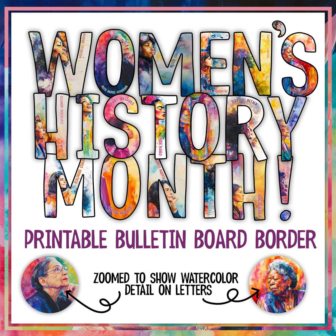 Women's History Month Bulletin Board Letters | March Inspirational ...