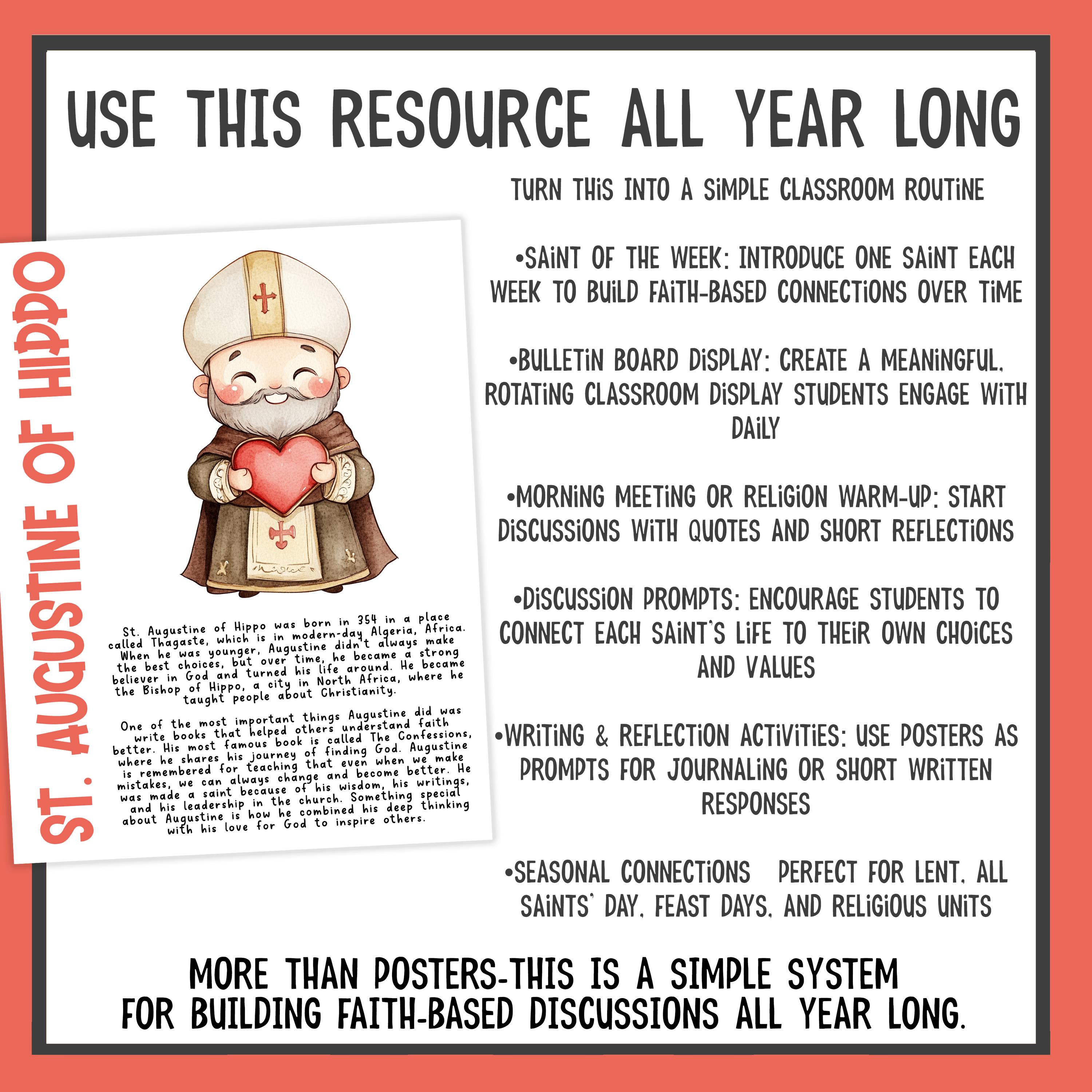 Catholic Saints Bulletin Board Kit | Saint of the Week Posters ...