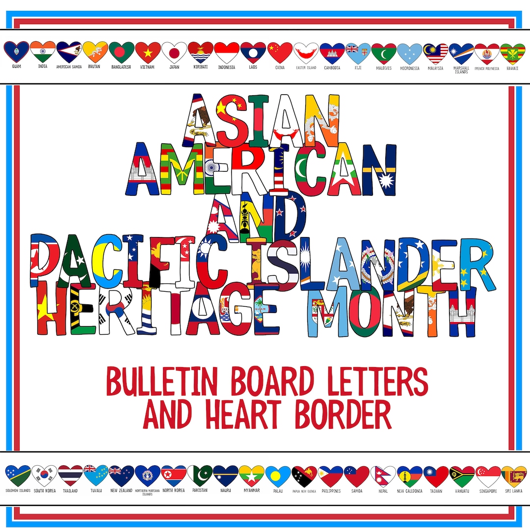 Asian American and Pacific Islander Heritage Month Bulletin Board Decor ...