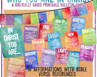 Christian Bulletin Board Kit: in Christ You Are (digital Download ...