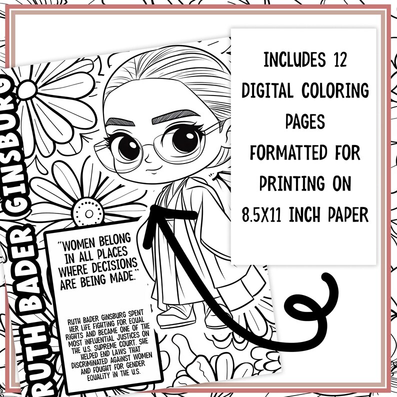 Women’s History Month Coloring Pages | Inspirational Quotes Printable ...