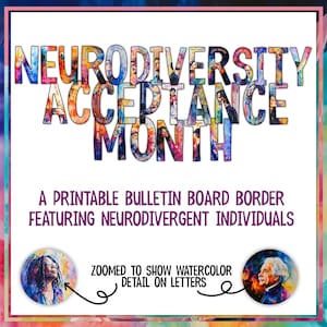 Neurodiversity Acceptance Month Bulletin Board Letters | Autism ...