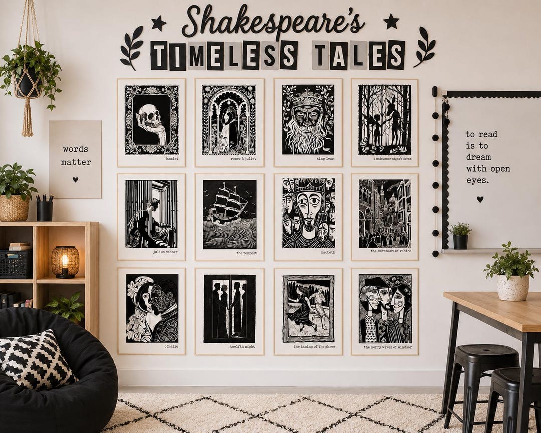 Shakespeare Art Posters | English Literature Bulletin Board ...