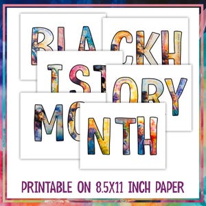 Black History Month Bulletin Board Letters | February Civil Rights ...