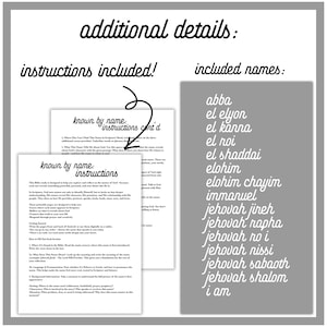 Names of God Bible Study Pages | Printable Christian Devotional for ...