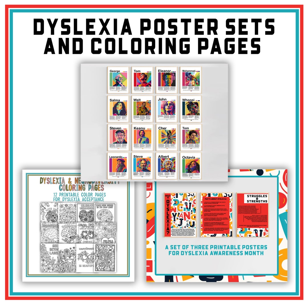 Dyslexia Awareness Month Bulletin Board Bundle | Dyslexic Figures ...