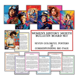 Women's History Month Bulletin Board Set Posters | International Women ...