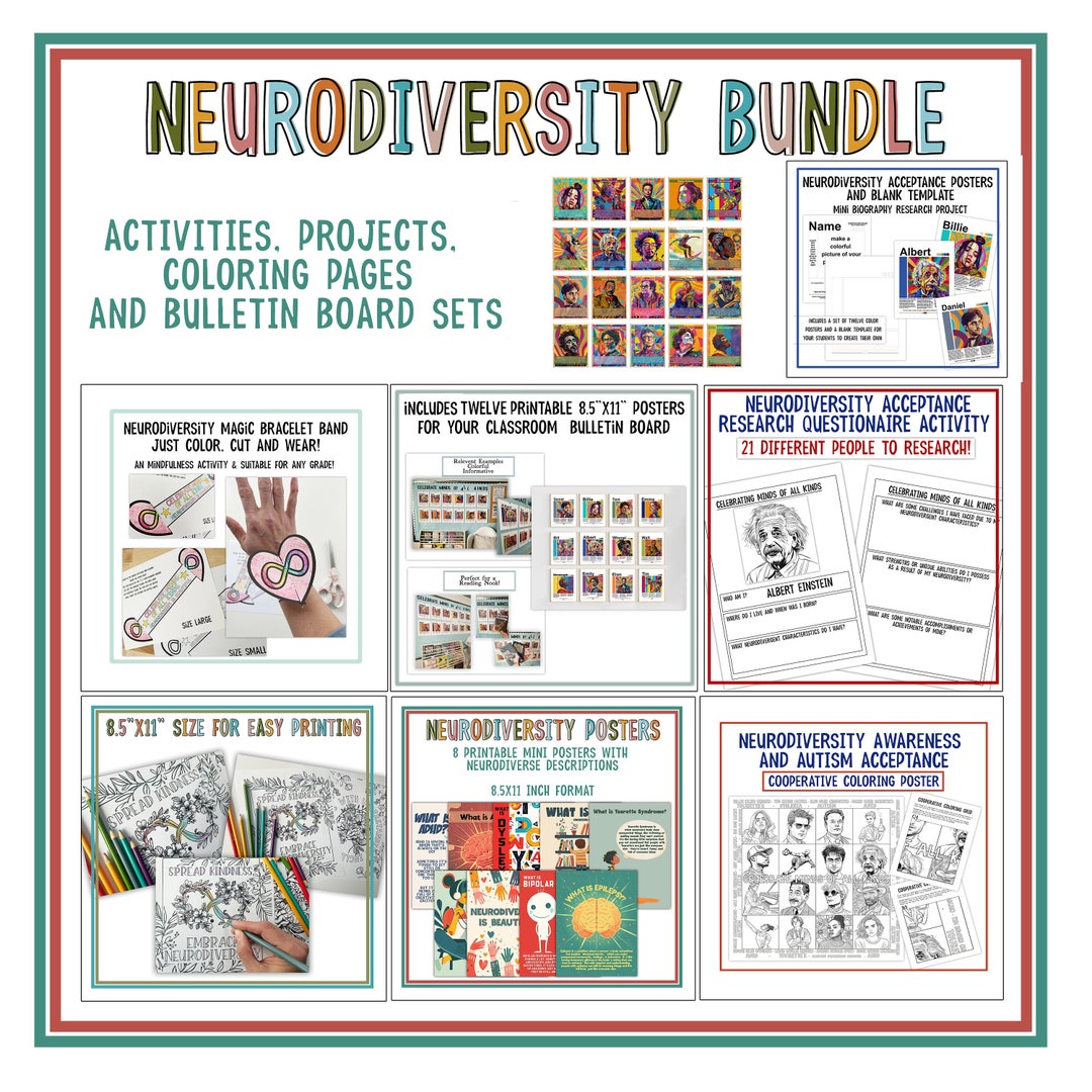 Neurodiversity Awareness Month Posters | Autism Acceptance Bulletin ...