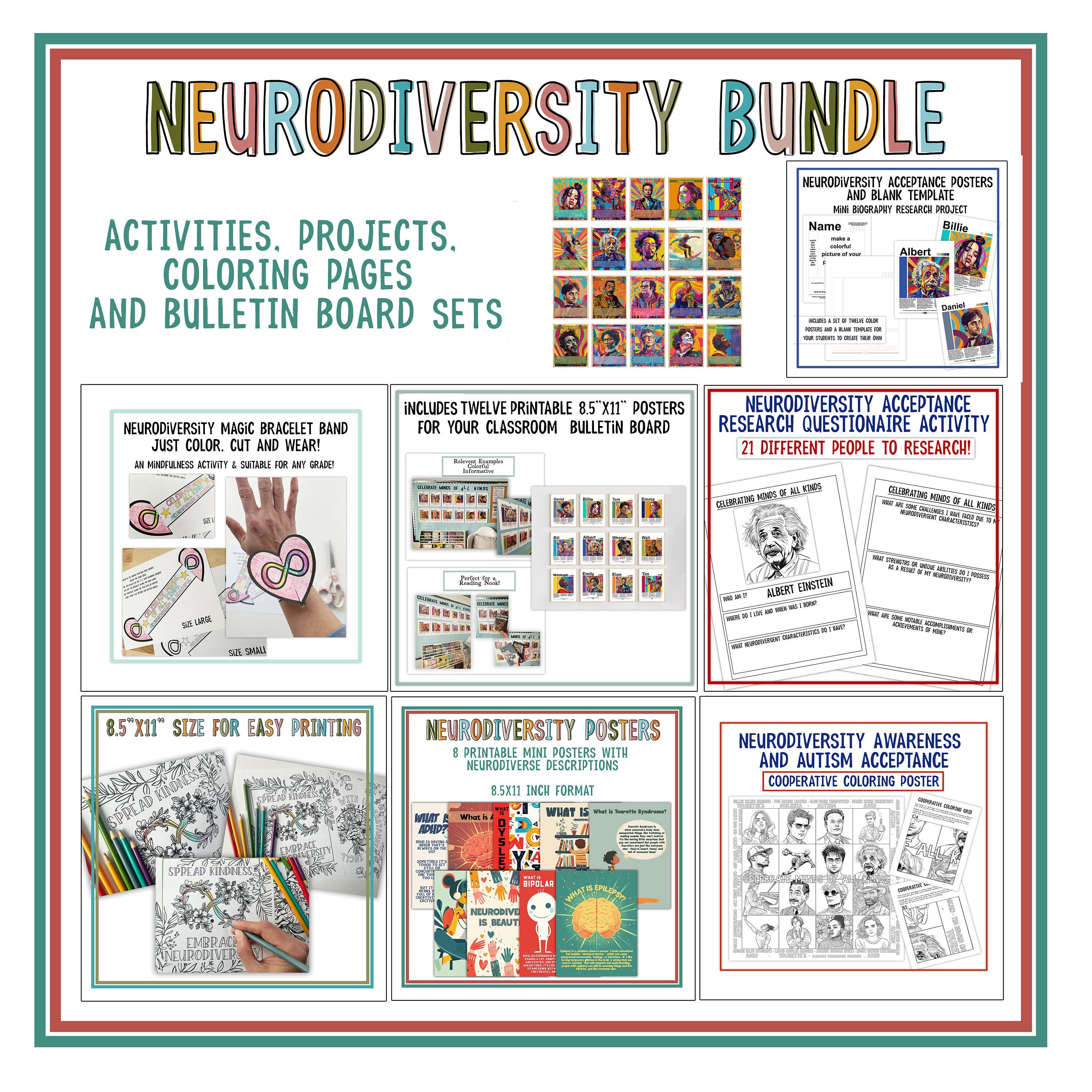 Neurodiversity Awareness Month Posters | Autism Acceptance Bulletin ...