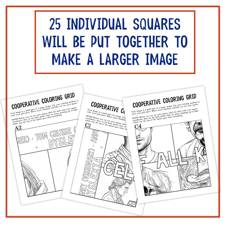 Neurodiversity Awareness Cooperative Coloring Poster Project | Autism ...