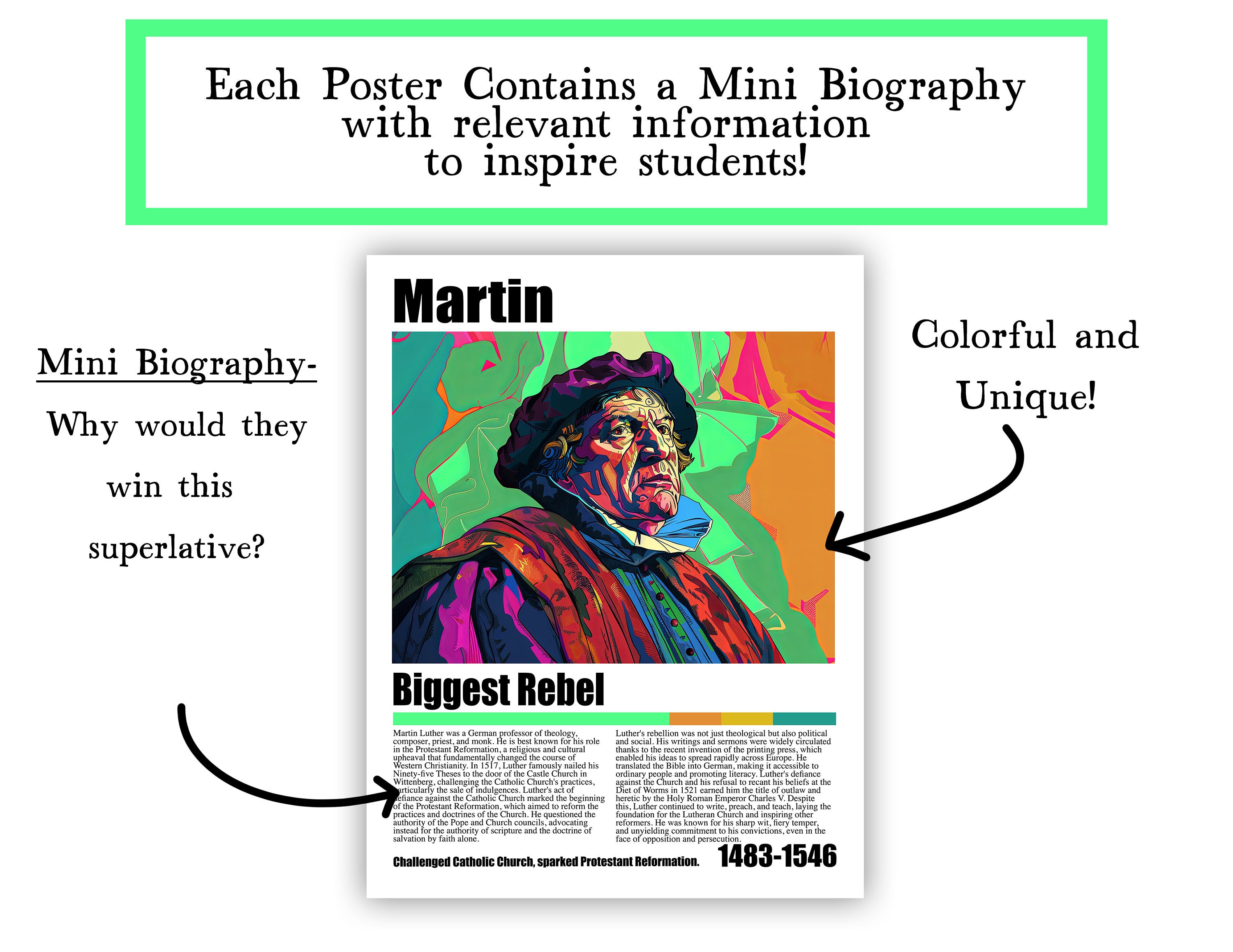 European History Superlatives Posters | Funny Social Studies Bulletin ...
