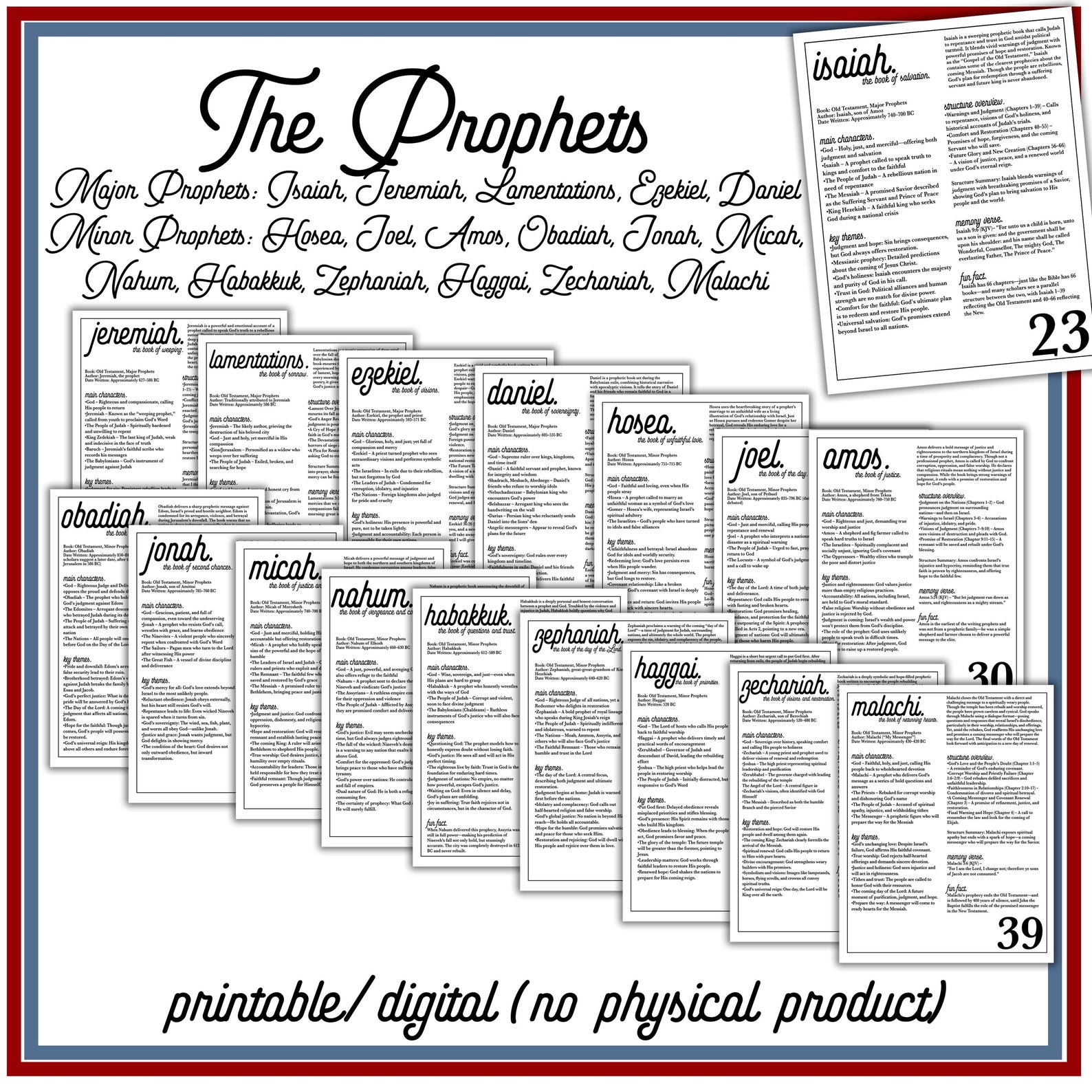 Bible Book Summary Guide | Printable Books of the Bible Study Guide ...