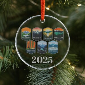 Custom National Parks Trip Glass Ornament | US National Park Souvenir ...