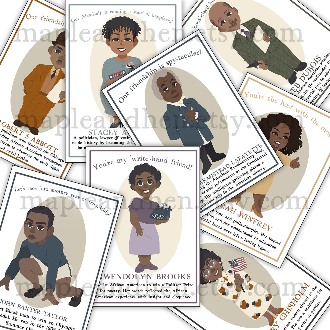 Black History Valentine Cards | African American Printable Valentine's ...