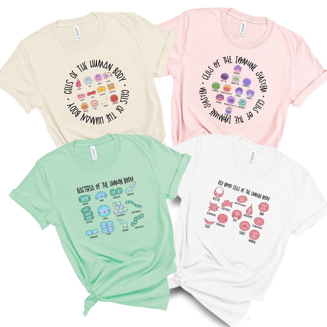 Cells and Bacteria of the Human Body Shirt Doctor Bacterium - Etsy