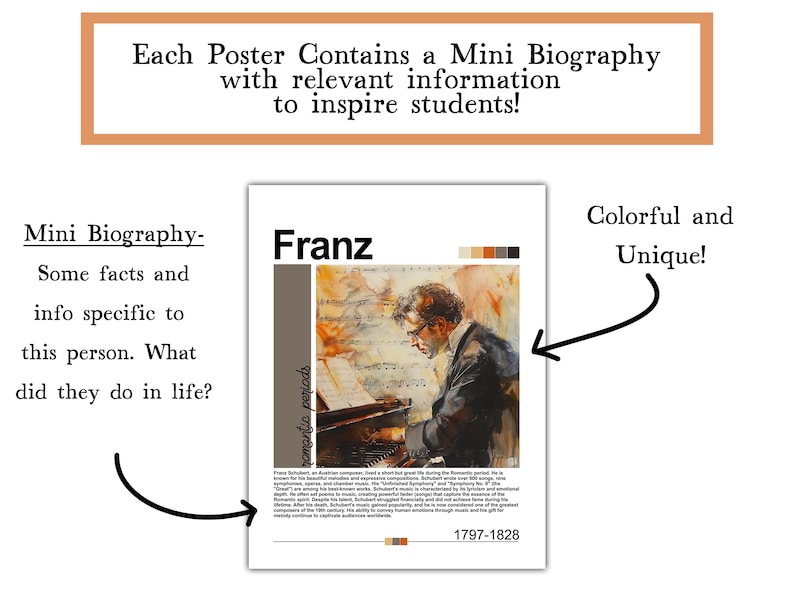 Music Composers Posters | Musical Composer Bulletin Board Poster Set ...