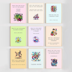Music Posters Funny Music Puns Poster Set Music Teacher Bulletin Board ...