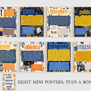 Jewish American Heritage Month Bulletin Board Set | Jewish History and ...