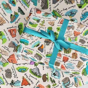 National Parks Wrapping Paper US National Park Gift Wrap - Etsy