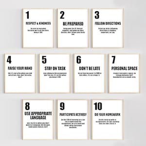 Funny Classroom Rules Posters | High School Middle School Teacher Back ...