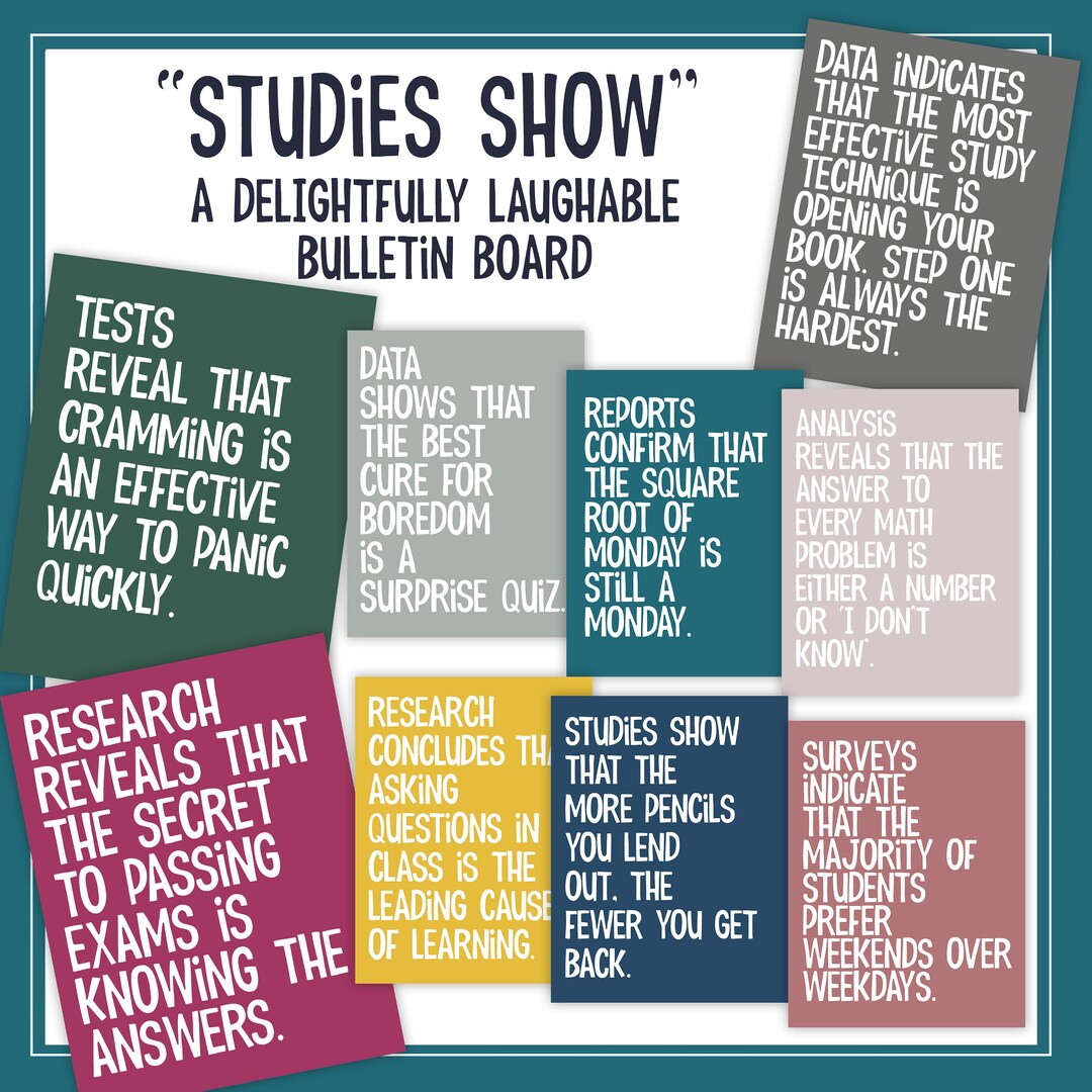 Funny Classroom Study Posters | High School Middle School Teacher Slang ...