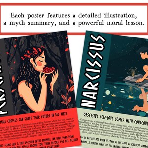 Greek Mythology Bulletin Board Set | Mythical Moral Lessons Posters ...