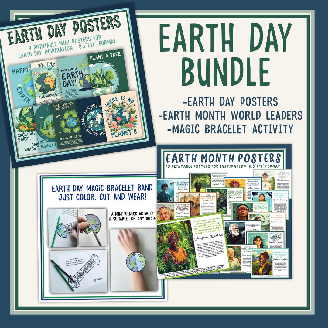 Earth Day Bulletin Board & Activity Bundle | April Earth Month Posters ...