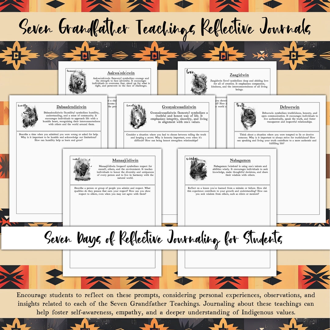 Seven Grandfather Teachings Journal Prompts | Indigenous 7 Sacred ...