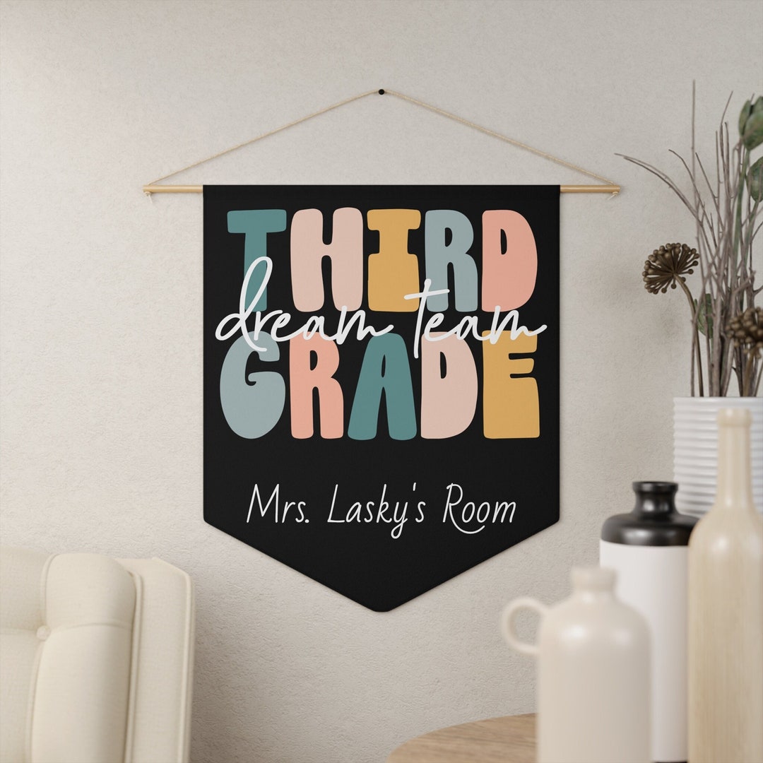 Personalized 3rd Grade Teacher Door Sign | Third Grade Custom Name ...