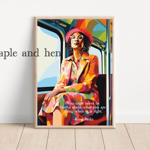 Rosa Parks Digital Art Print | Black History Month Printable | Civil ...
