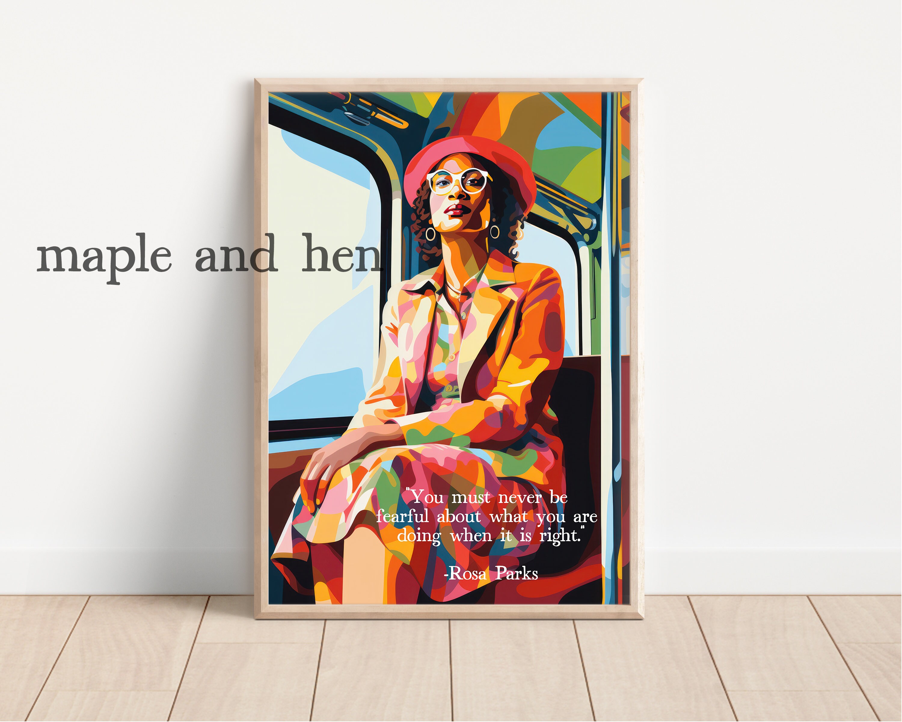 Rosa Parks Digital Art Print | Black History Month Printable | Civil ...