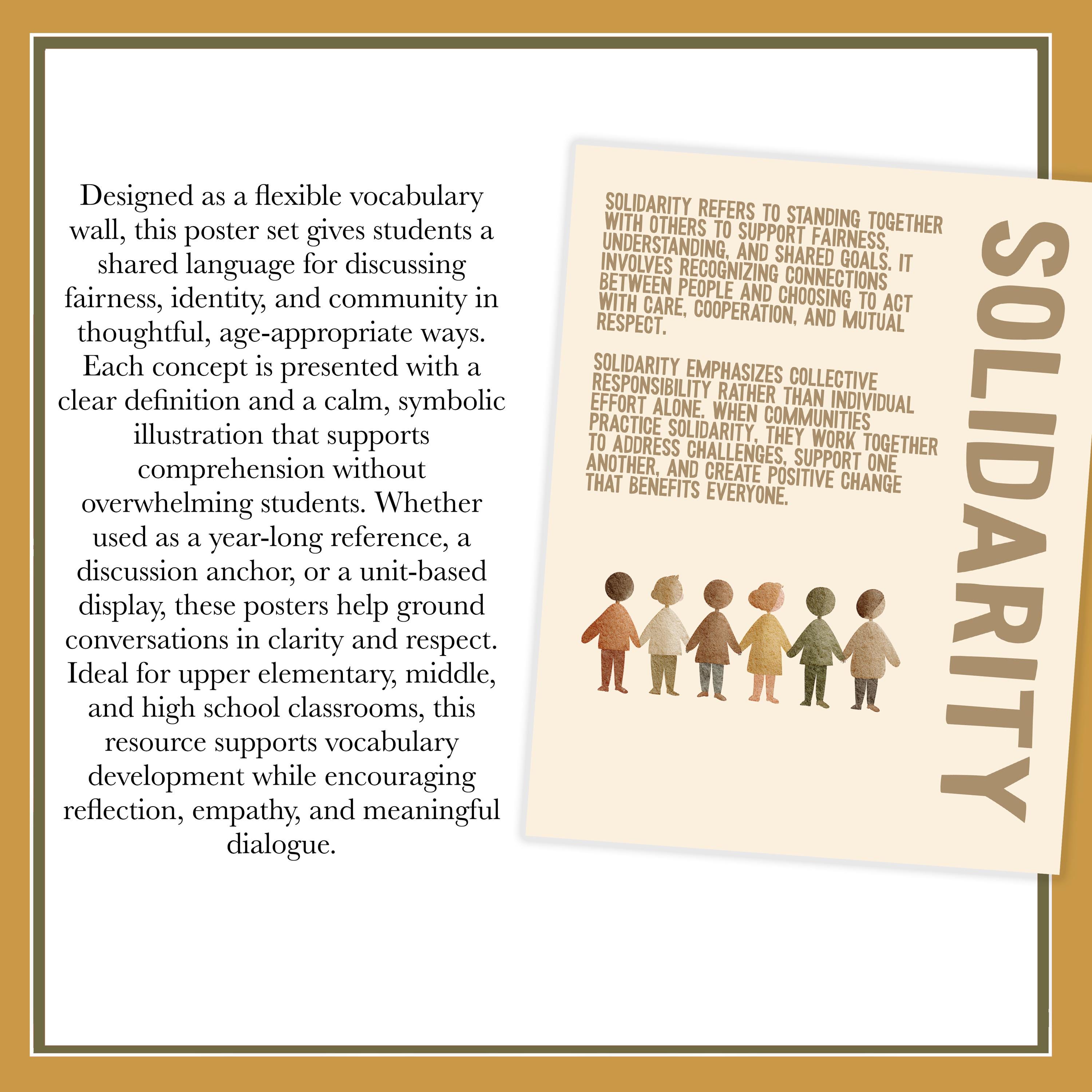 Social Justice Bulletin Board Poster Set | DEIB Vocabulary Wall ...