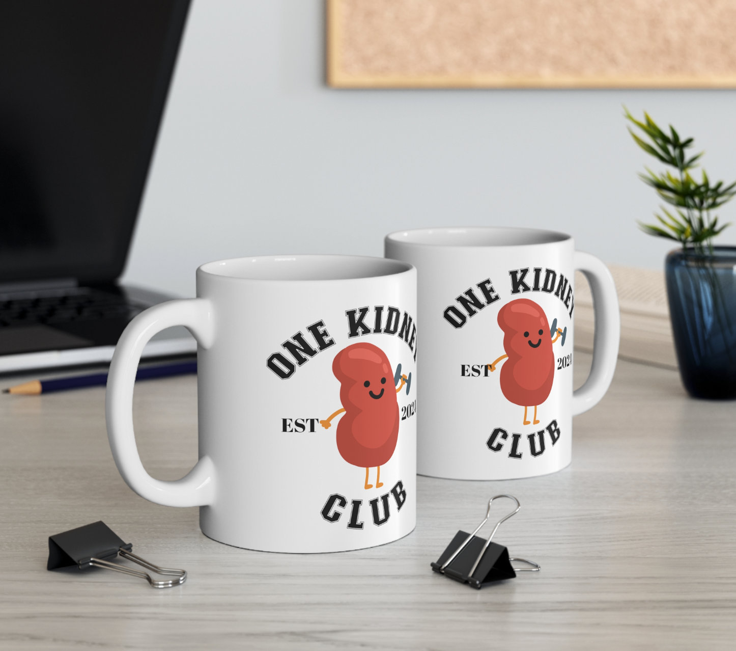 Custom One Kidney Club Mug | Funny Kidney Surgery Coffee Cup ...