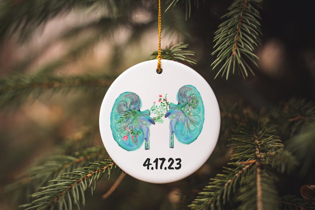 Floral Kidney Transplant Ornament | Custom Kidneys Flowers Transplant ...