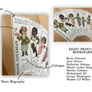 Black History Month Bookmarks | Black History Month Valentine Cards ...