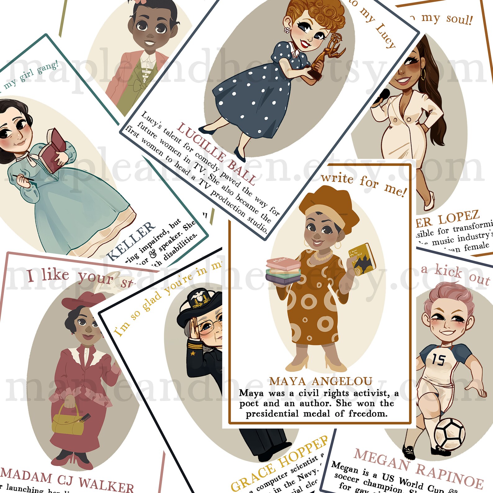 Strong Women Valentine Cards | Printable Instant Download Empowered ...
