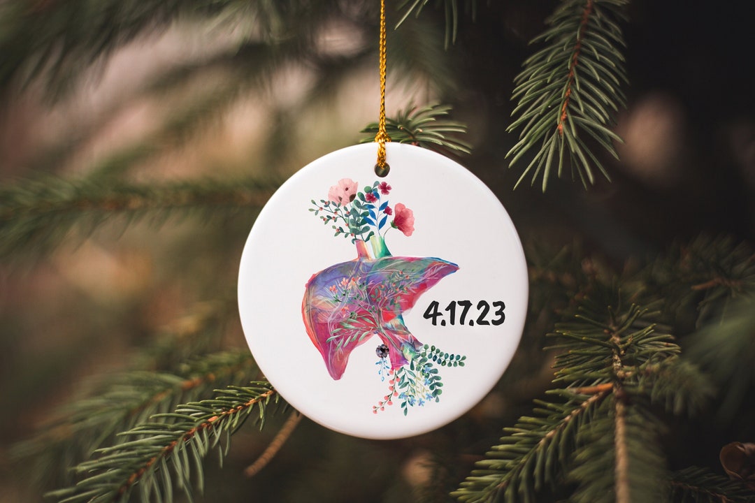 Floral Liver Ornament | Custom Hepatology Transplant Christmas Tree ...
