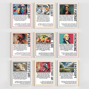 Art Classroom Bulletin Board Poster Set | Art History Teacher Class ...