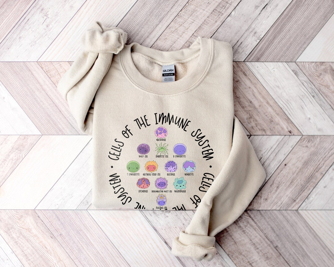 Immune System Cells Sweatshirt | Immunology Cell Science Teacher ...
