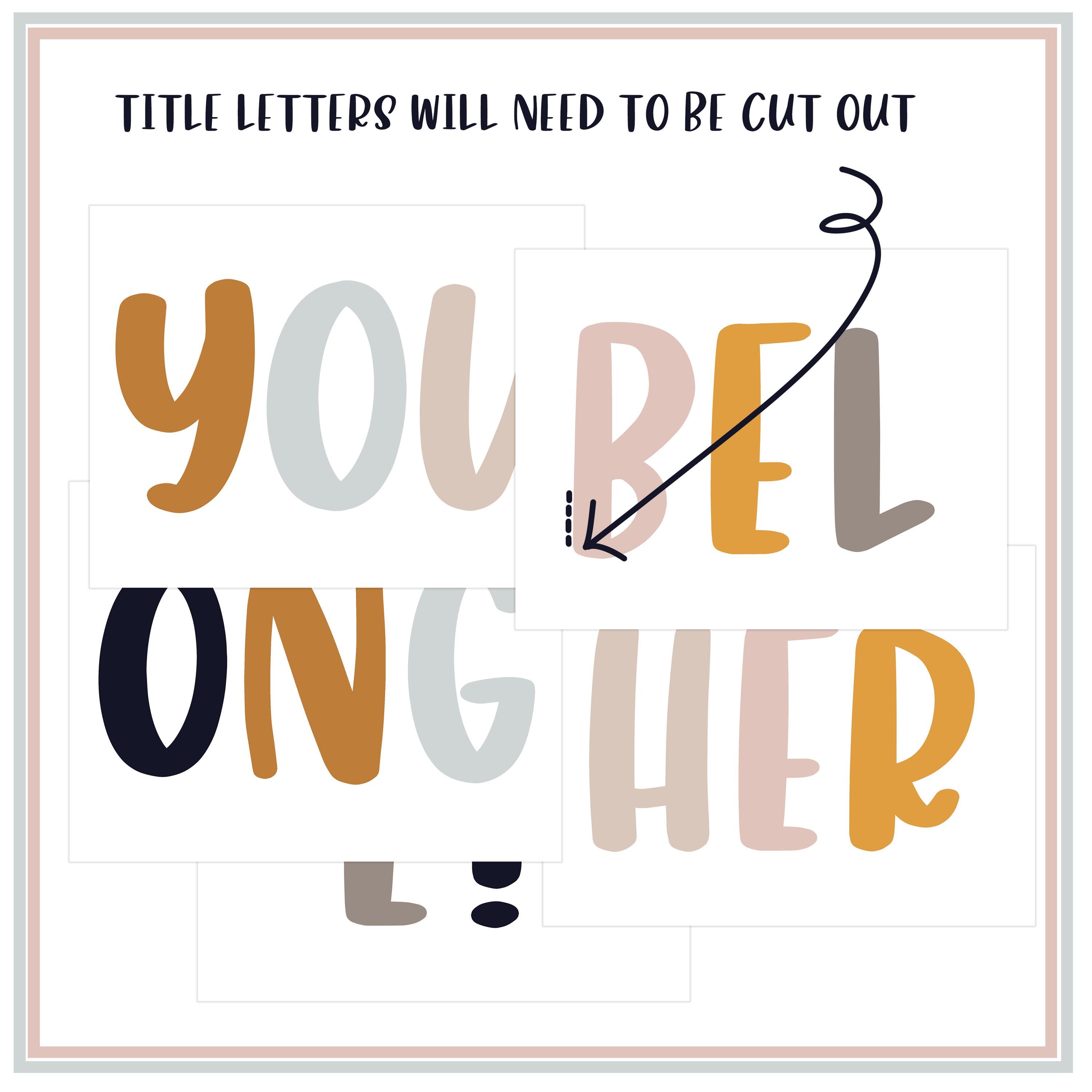 You Belong Here Bulletin Board | Pastel Rainbow SEL Affirmation Posters ...