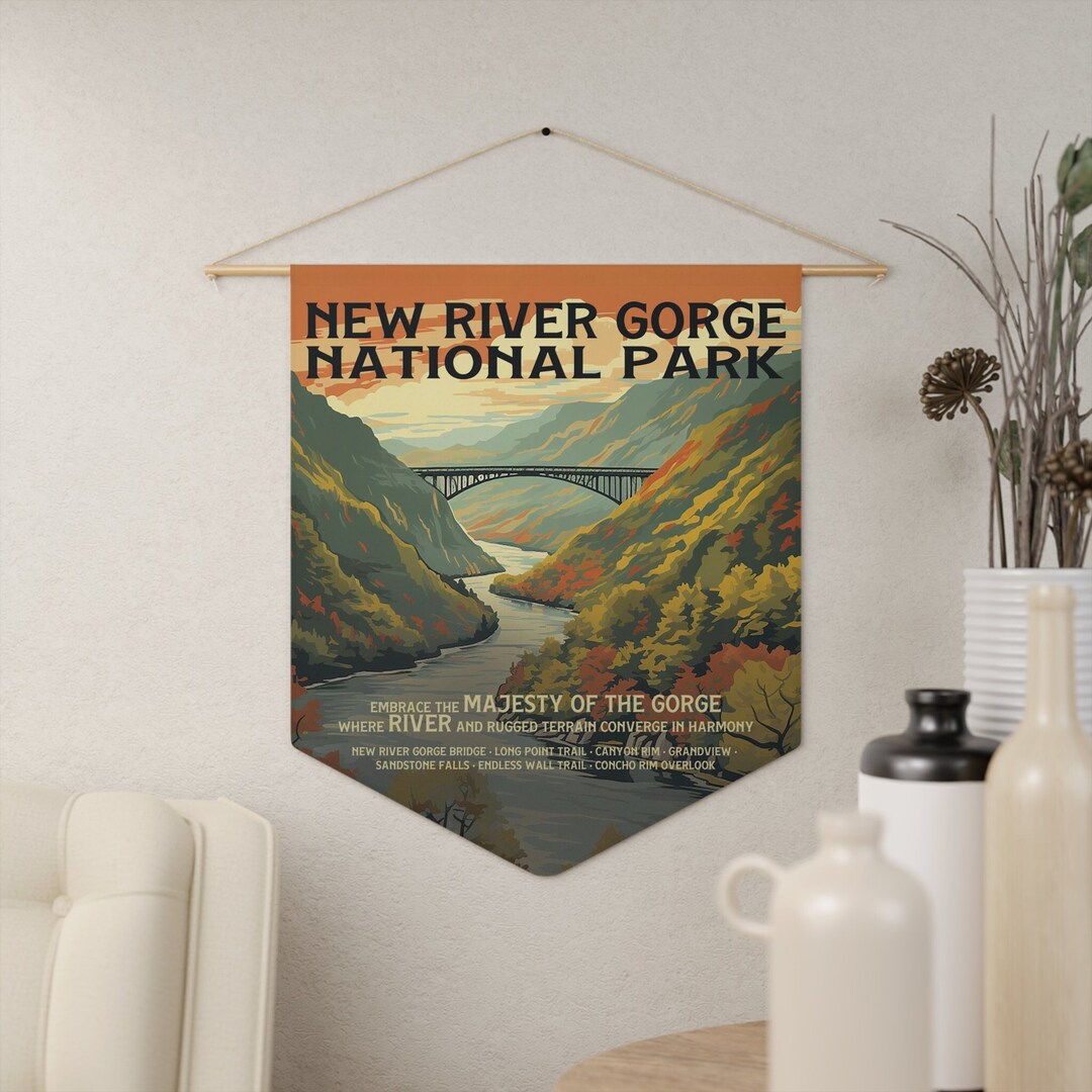 New River Gorge National Park Pennant | West Virginia NP Room Decor ...