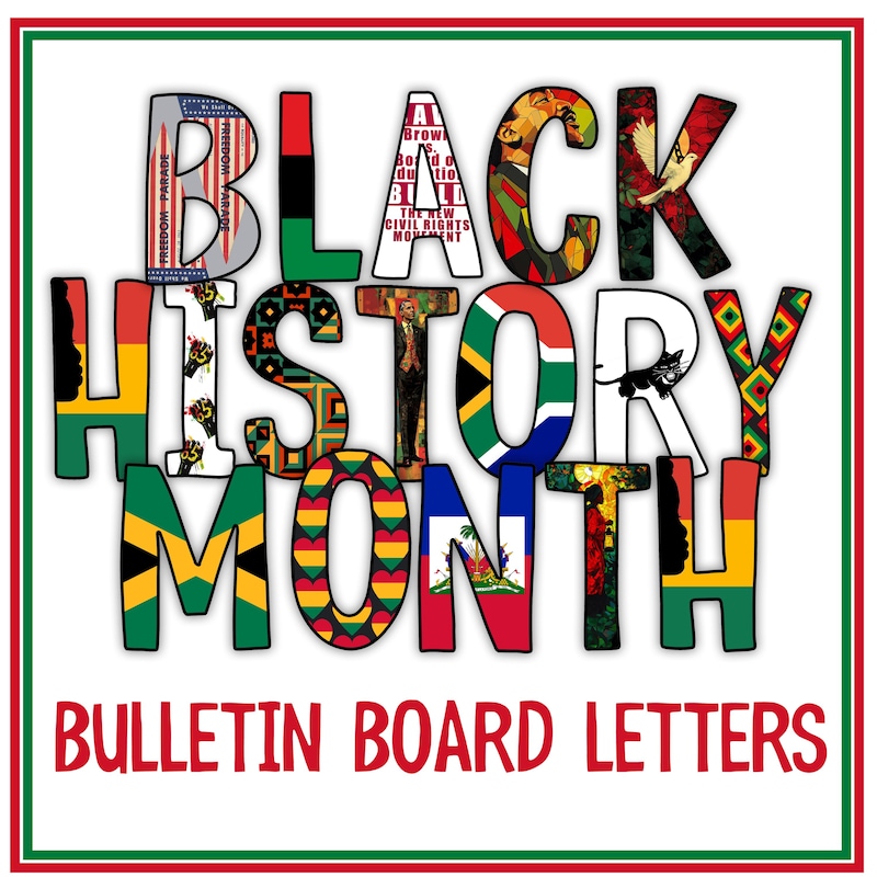 Black History Bulletin Board Letters - Etsy