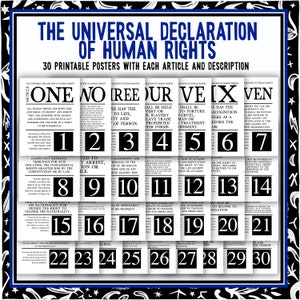 Universal Declaration of Human Rights Bulletin Board Set | UDHR Month ...